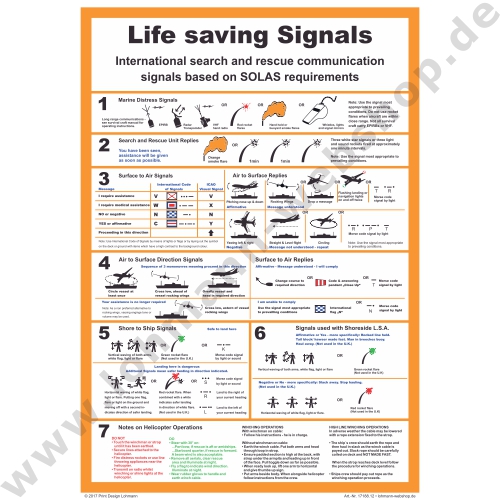 Poster "Life saving signals" 1. - H. Lohmann Shipping and Industry ...