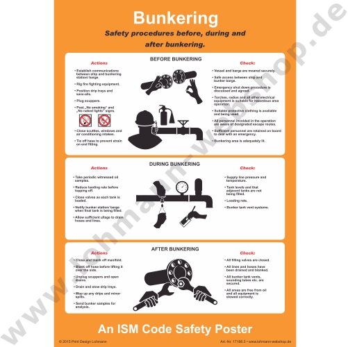 Sticker "Bunkering" 24x35cm - H. Lohmann Shipping and Industry Requirements